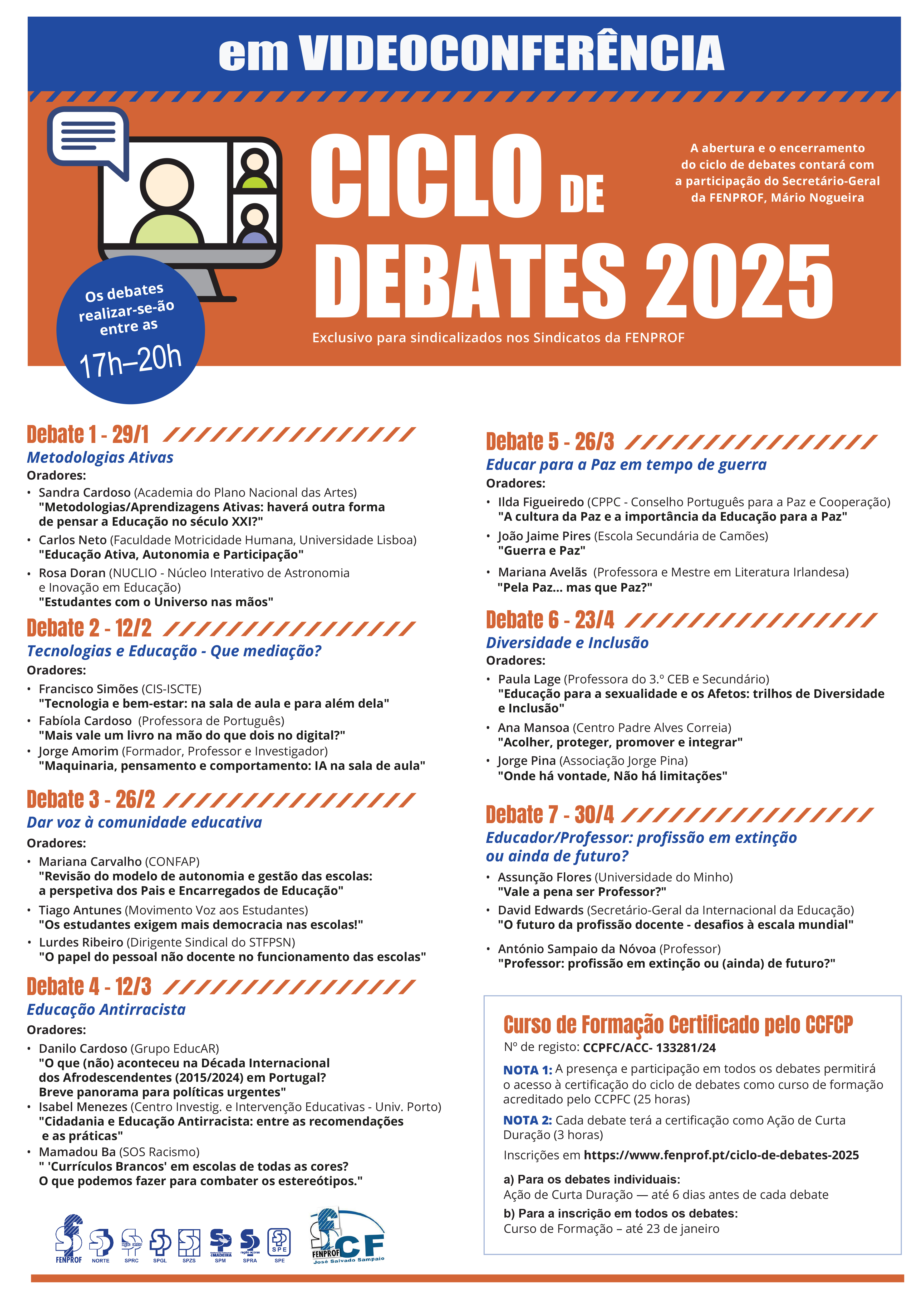 SPN - Ciclo de Debates da Fenprof com cerca de 3000 inscrições!
