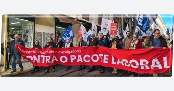 SPN - Fenprof na manifestação contra o pacote laboral (13/jan)